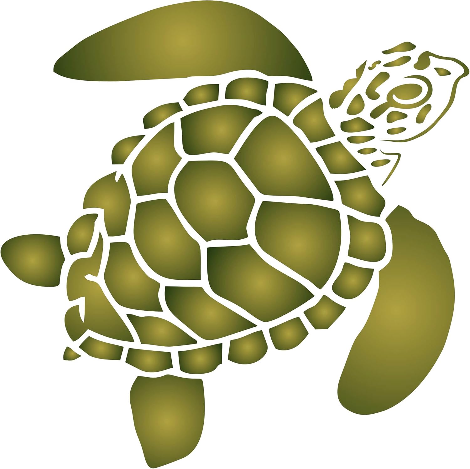 Amazon.com: Turtle Stencil, 4.5 x 4.5 inch - Sea Ocean Nautical ...