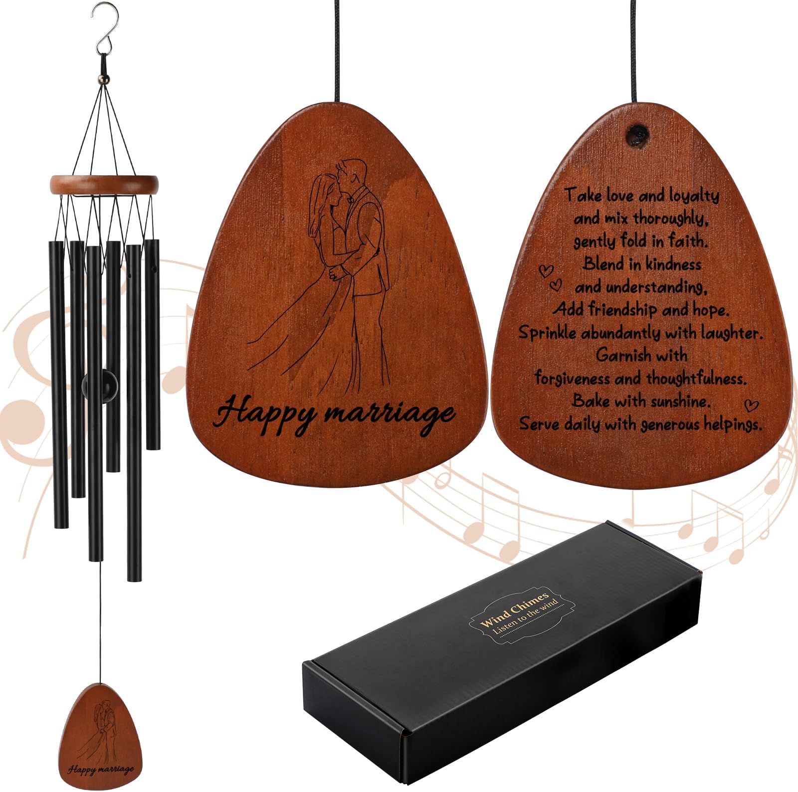 Amazon.com : PRSTENLY Wedding Gifts for Couples, Marriage Wind Chimes ...