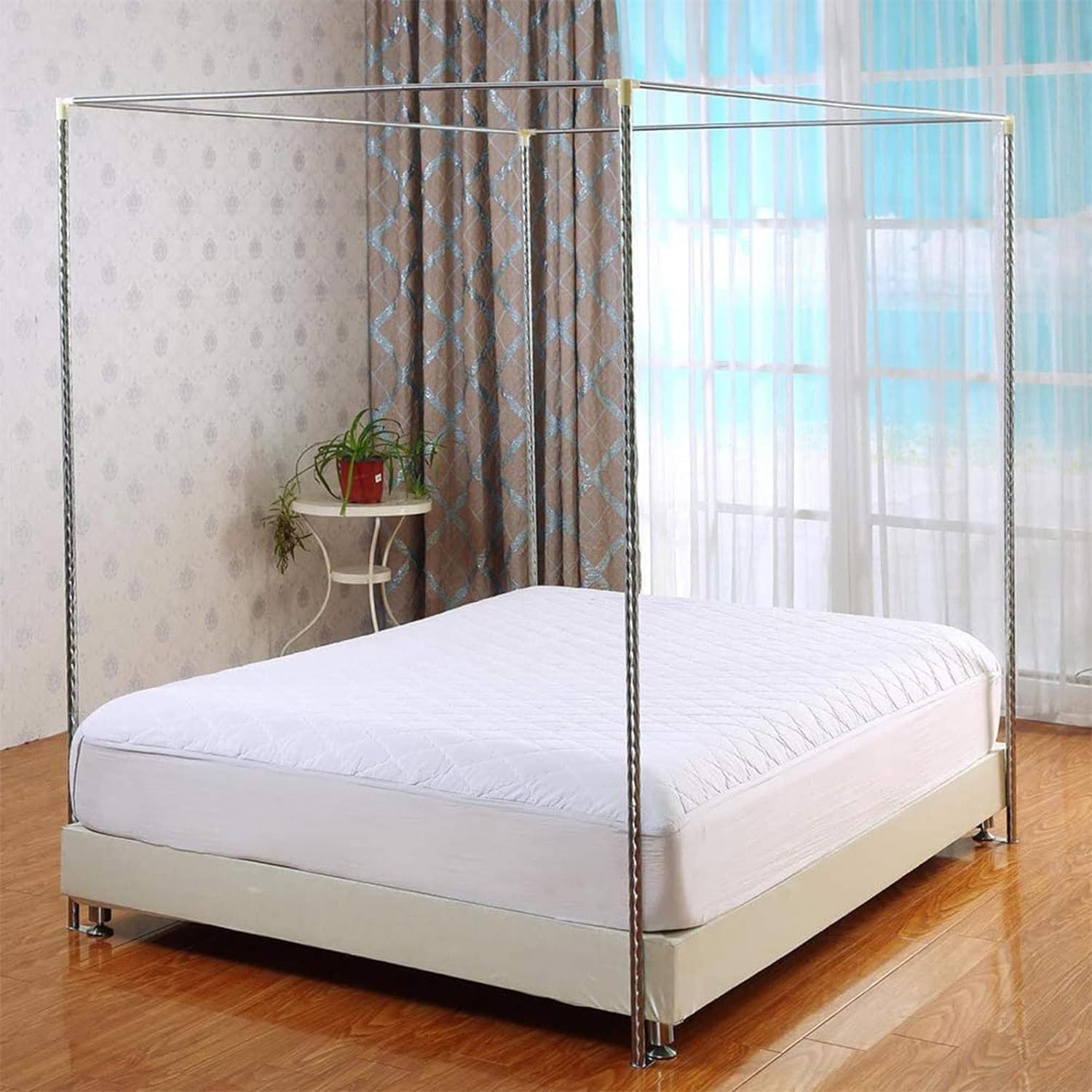 CUEYU Stainless Steel Canopy Frame Bedroom Decoration Support is Used ...