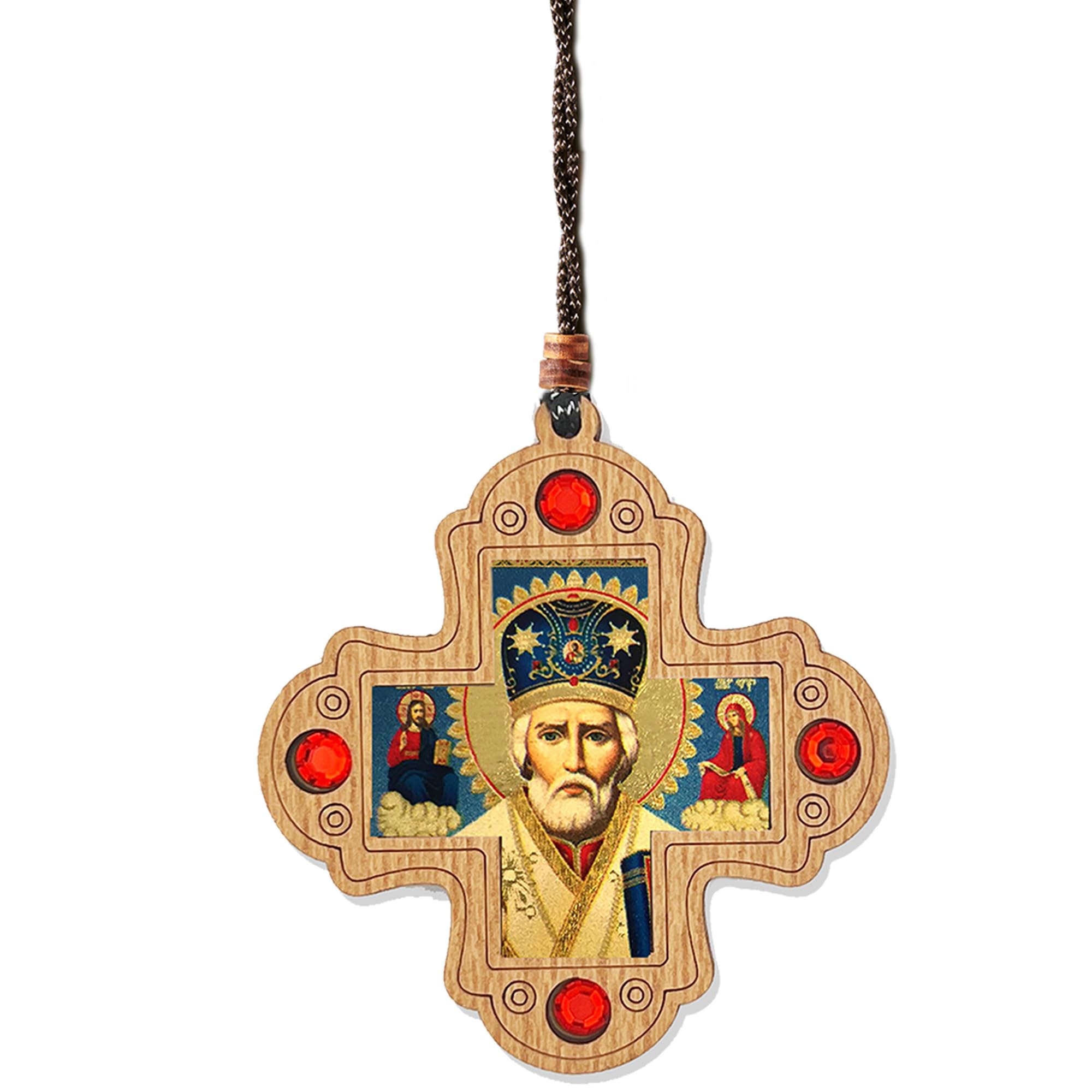 Amazon.com: Saint St Nicholas Russian Orthodox Car Room Traveling ...