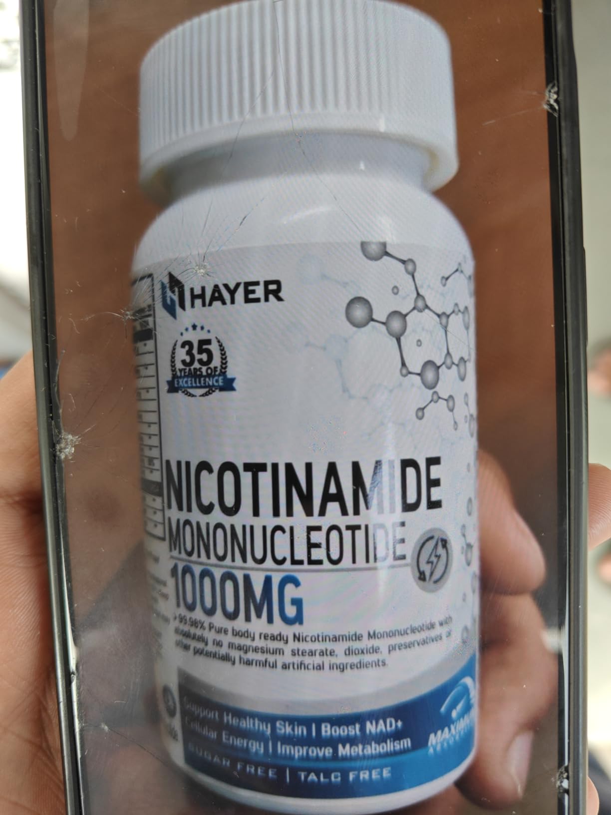 HAYER NMN Supplements 1000mg, Nicotinamide Mononucleotide With Trans ...
