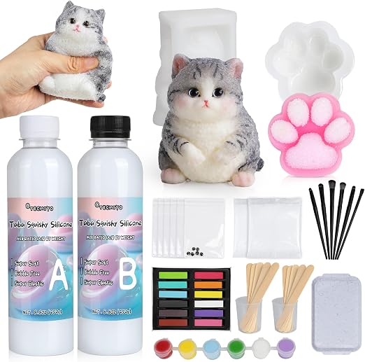 Amazon.com: TECMIYO DIY Hand-Painted Squishy Making Kit – 18oz Liquid ...