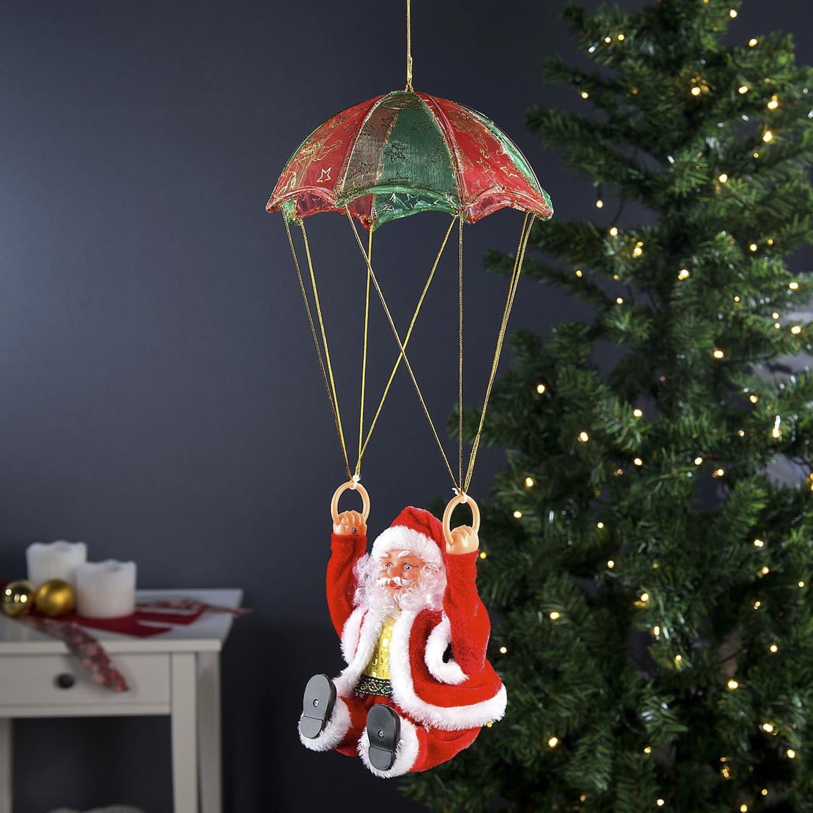 Skydiving Santa Ornament PARACHUTE SANTA CLAUS ORNAMENTS