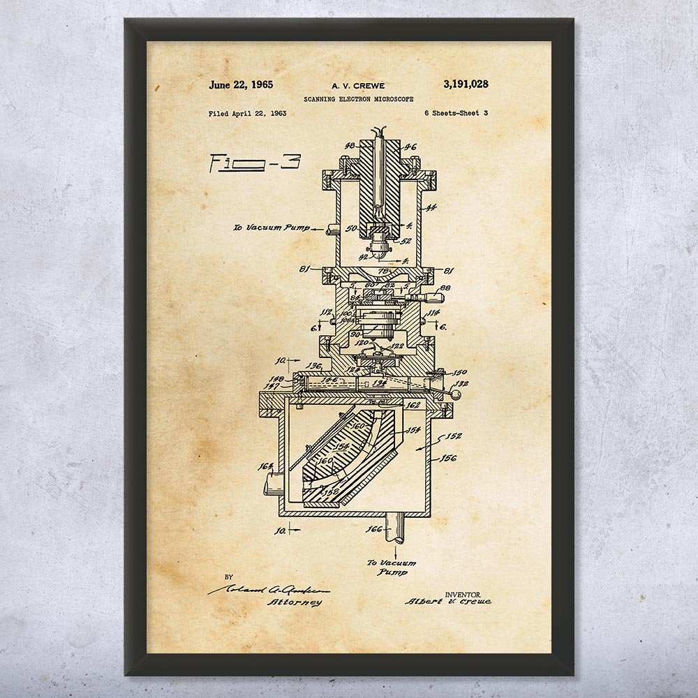 Amazon.com: Framed Scanning Electron Microscope Print, Science Teacher ...