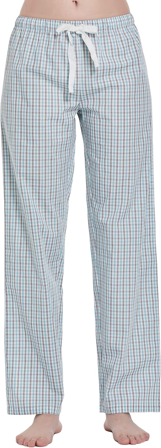 CYZ Women's 100% Cotton Woven Poplin Sleep Pajama Pants at Amazon Women ...