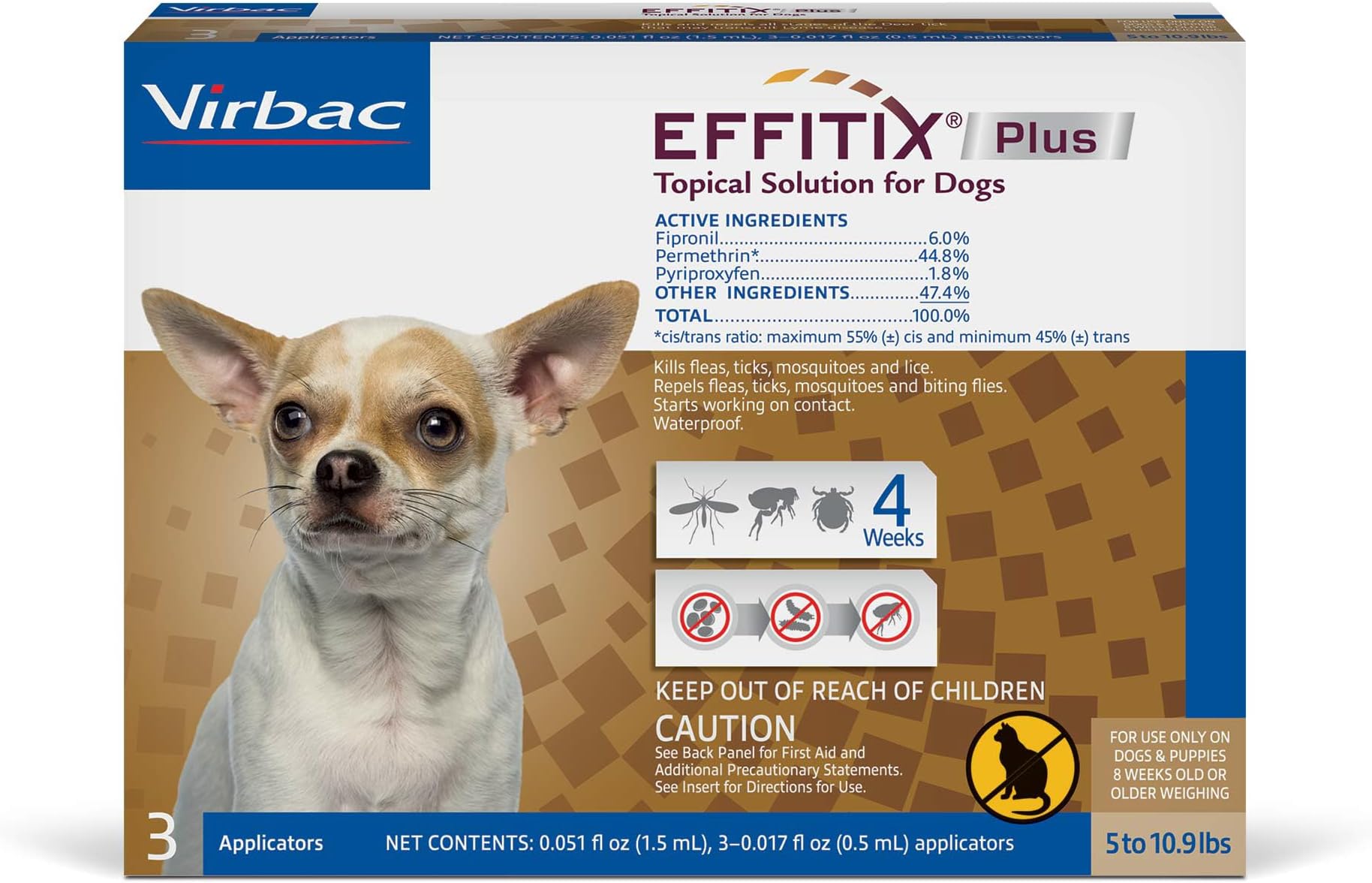 Amazon.com : Effitix Plus Topical Solution for Dogs - Flea and Tick for ...