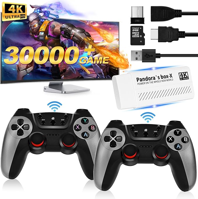Amazon.com: Wireless Retro Game Console, Plug and Play Video Game Stick ...