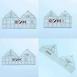 Amazon.com: 45/60/90 Degree Double-Strip Quilt Ruler,6/8/10/18 inch ...