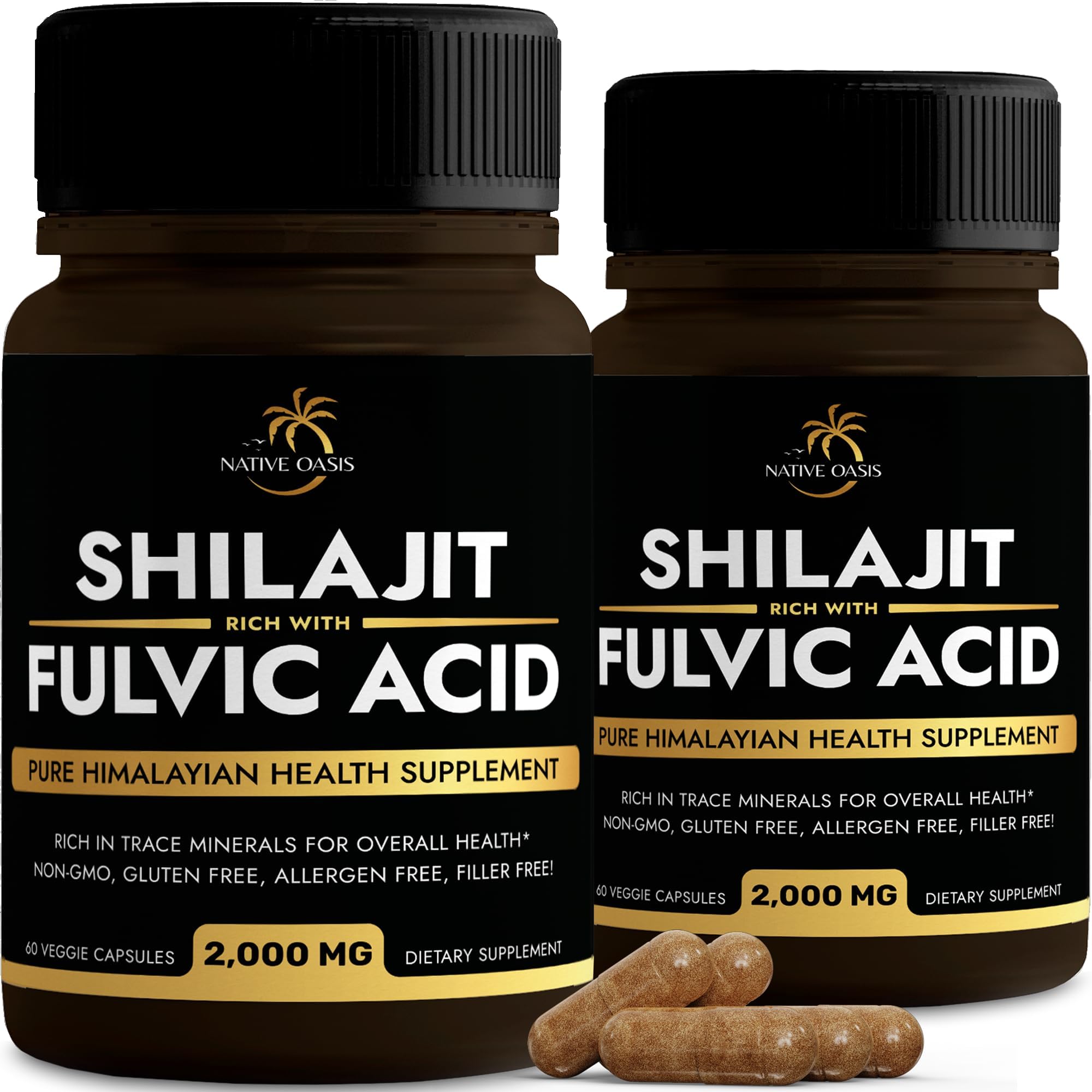 Amazon.com: (2 Bottles) Shilajit Supplement for Men & Women | Shilajit ...