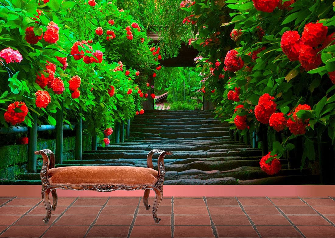 Red Flower Garden Wallpaper