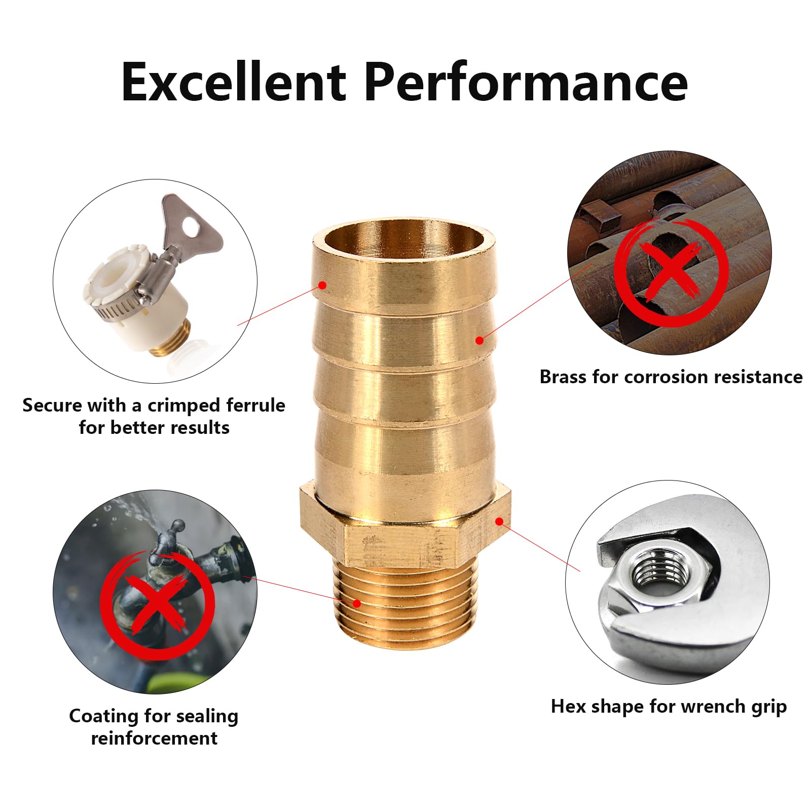 Snapklik.com : Brass Hose Fittings, Air Hose Fittings Connector Hose ...