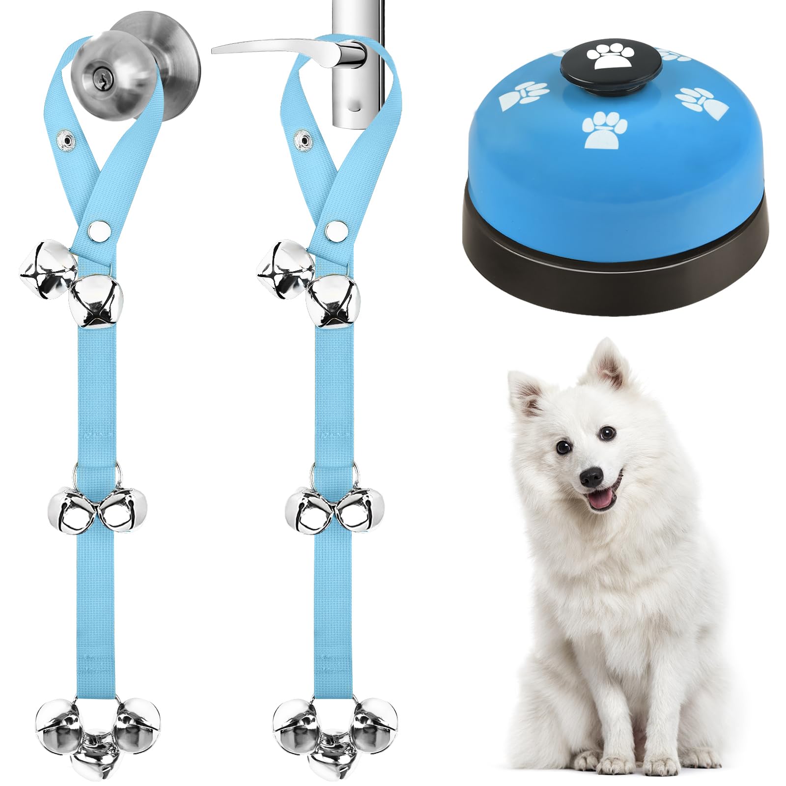 Amazon.com : JIMEJV 3 Pack Dog Doorbells, Pet Training Bells for Go ...