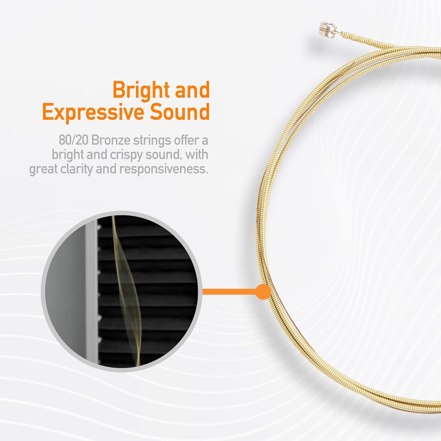 MOOZAK Acoustic Guitar Strings 3 Packs 80/20 Bronze Acoustic Guitar ...