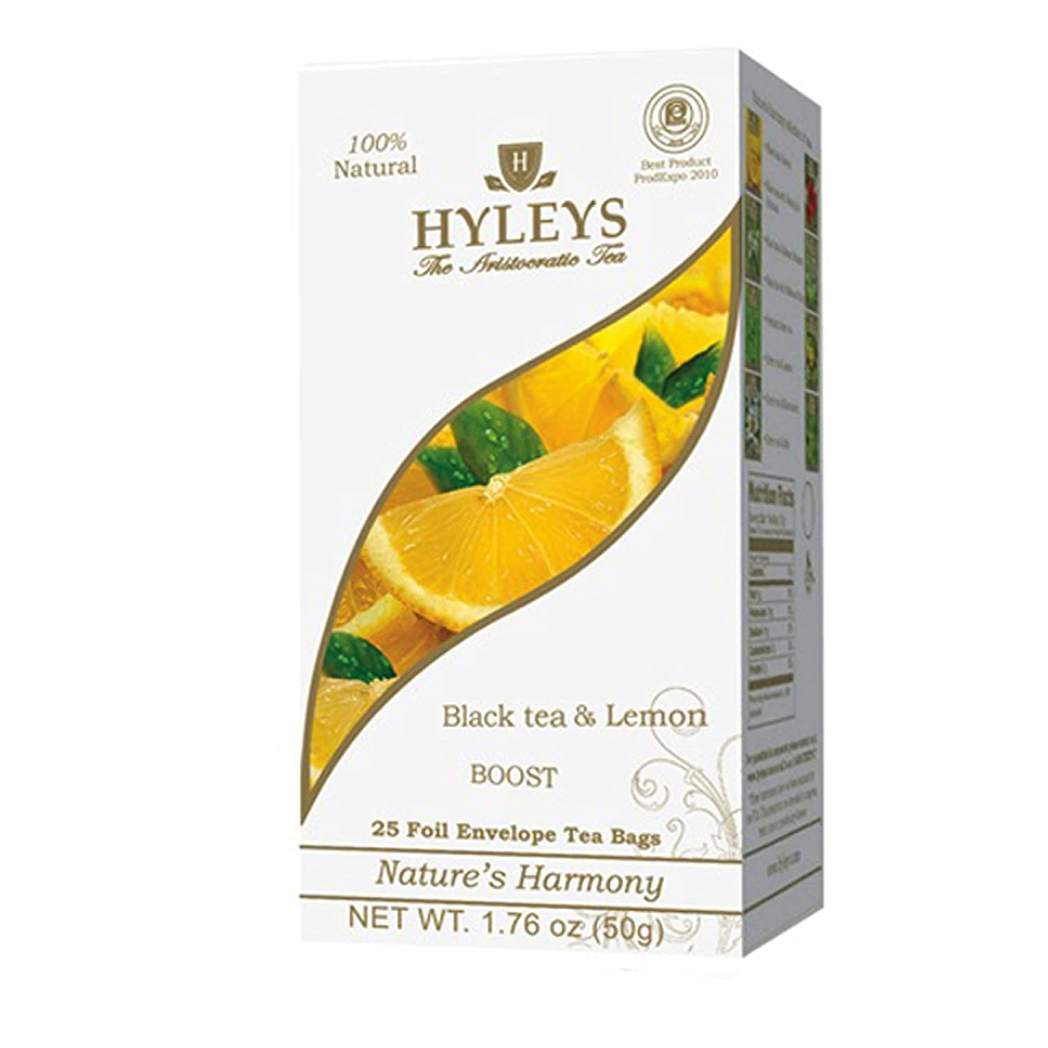 Amazon.com : Hyleys Black Tea with Lemon - 25 Tea Bags (Boost ...