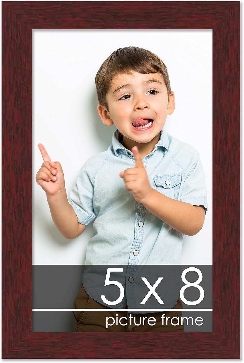 Amazon.com - Poster Palooza 5x8 Inch Frame Brown Mahogany Finish Solid ...