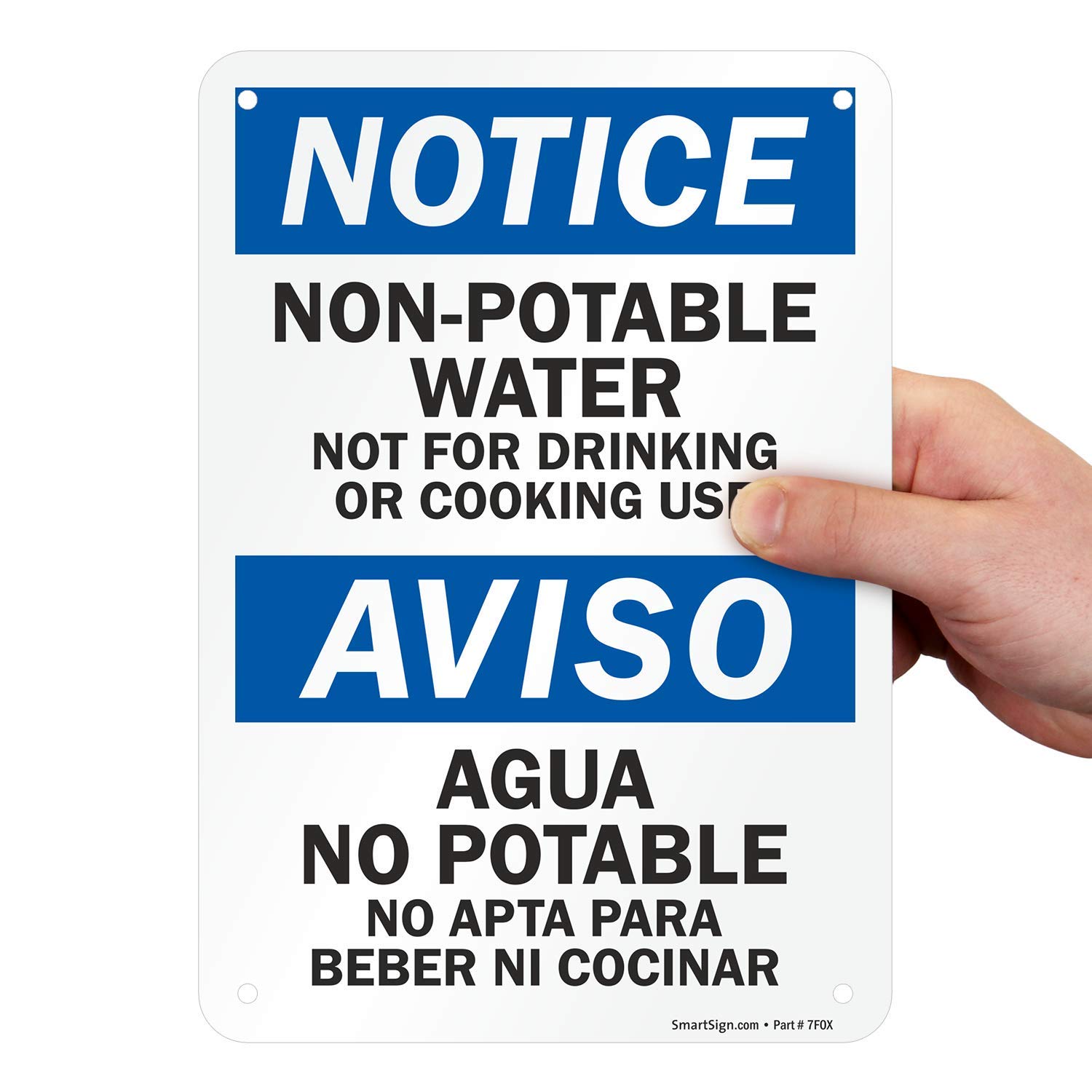 Amazon.com: SmartSign "Notice - Non-Potable Water, Not For Drinking Or ...