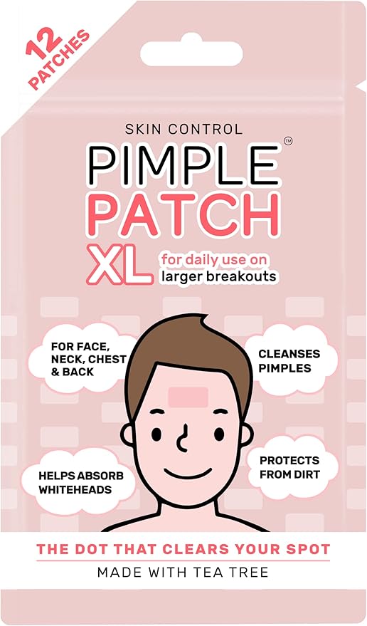 Skin Control Pimple Patch XL – 12 Patches for Larger Acne Breakouts ...