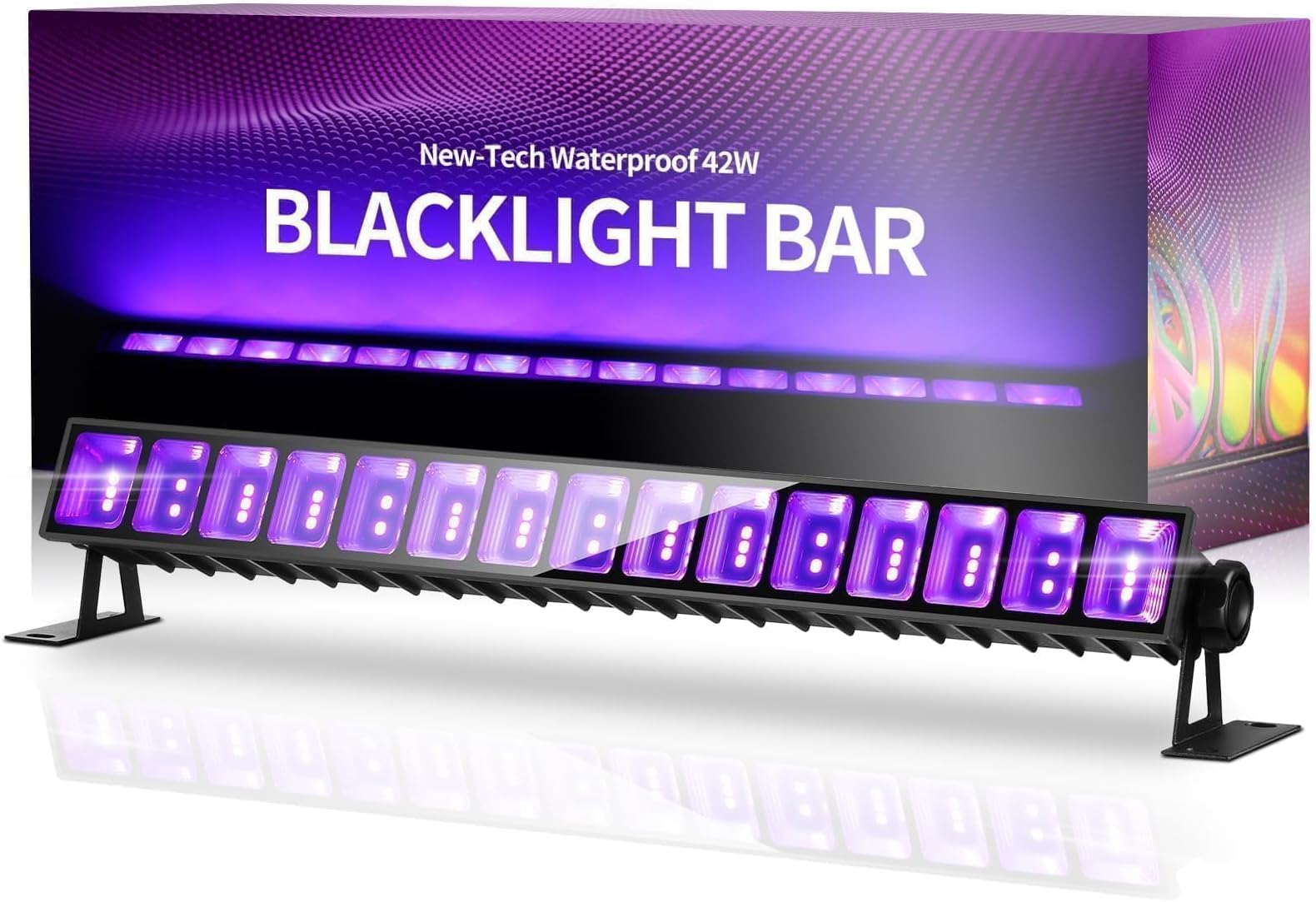 ycponggon 1 Pack LED Black Lights, Upgraded Triangular Bracket Vertical ...