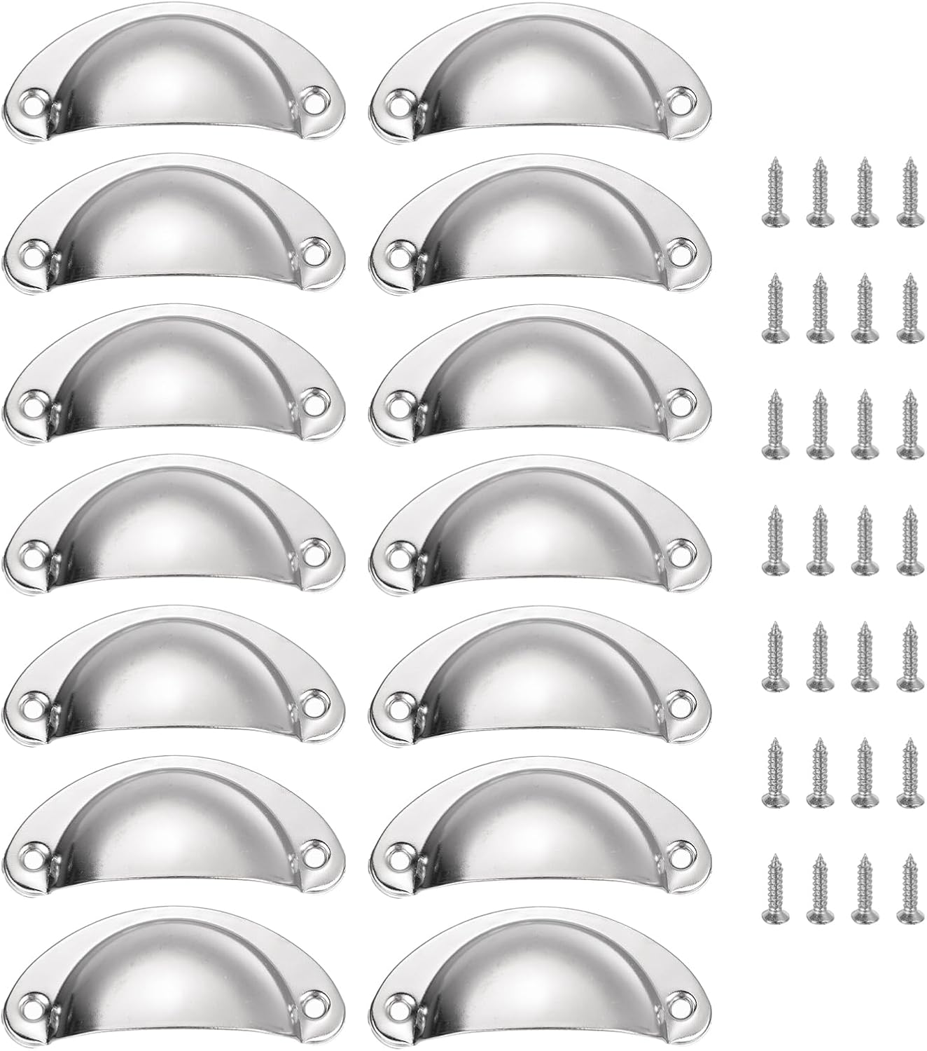 uxcell 14pcs Vintage Drawer Handle Metal Cup Drawer Pulls Knob with ...