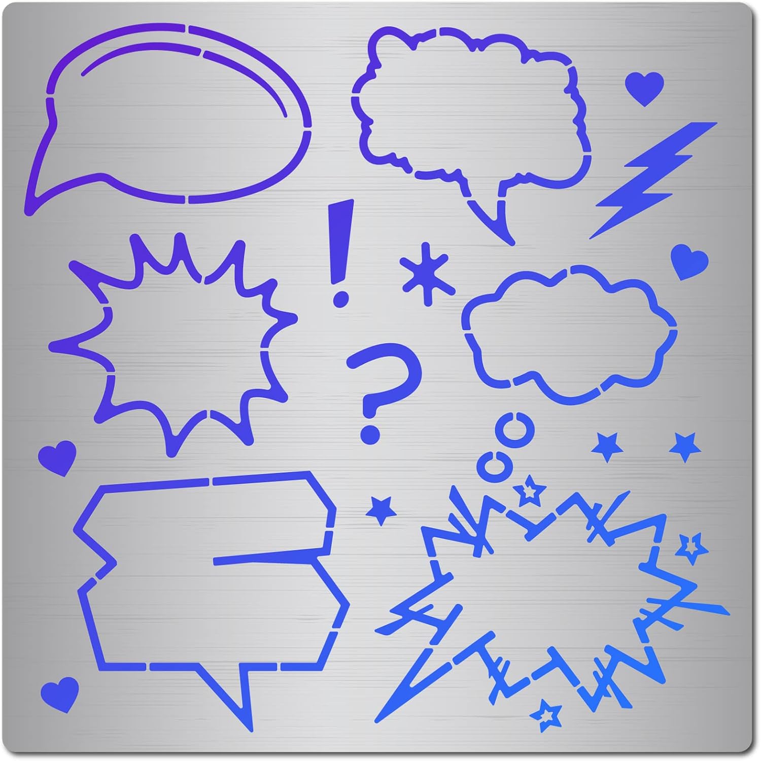 Amazon.com: GORGECRAFT Comic Stencil Reusable Journal Stainless Steel ...