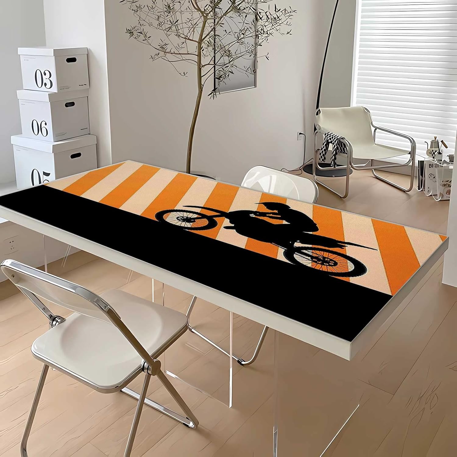 Amazon.com: FADTER Dual-Side Leather Large Desk Pad, Dirt Bike Table ...