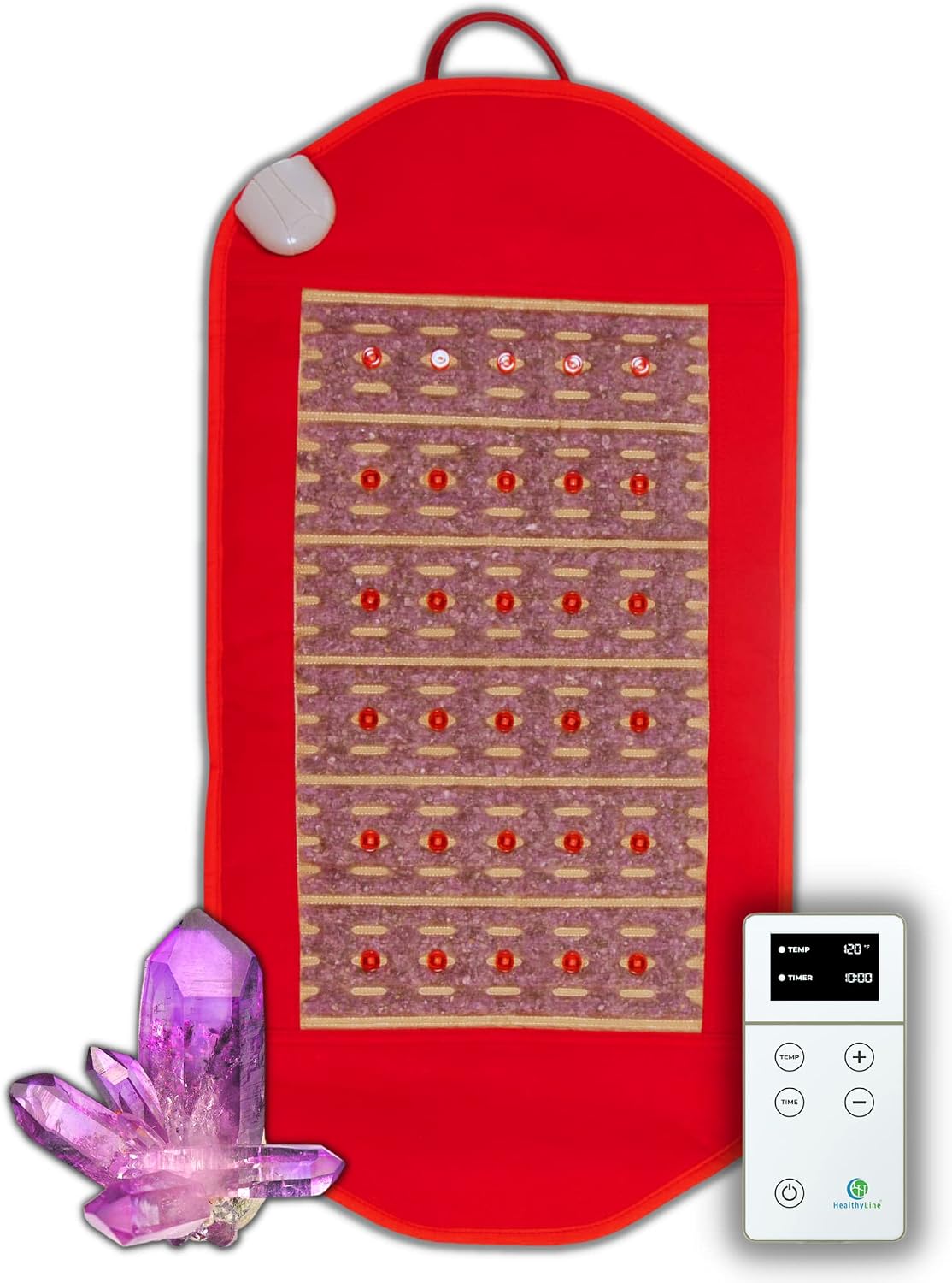 Amazon.com: HealthyLine Far Infrared Gemstone Heating Pad for Back Pain ...