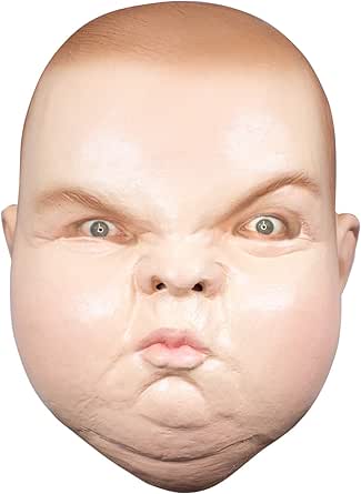 Amazon.com: Ghoulish Productions Grumpy Baby Halloween Latex Mask ...