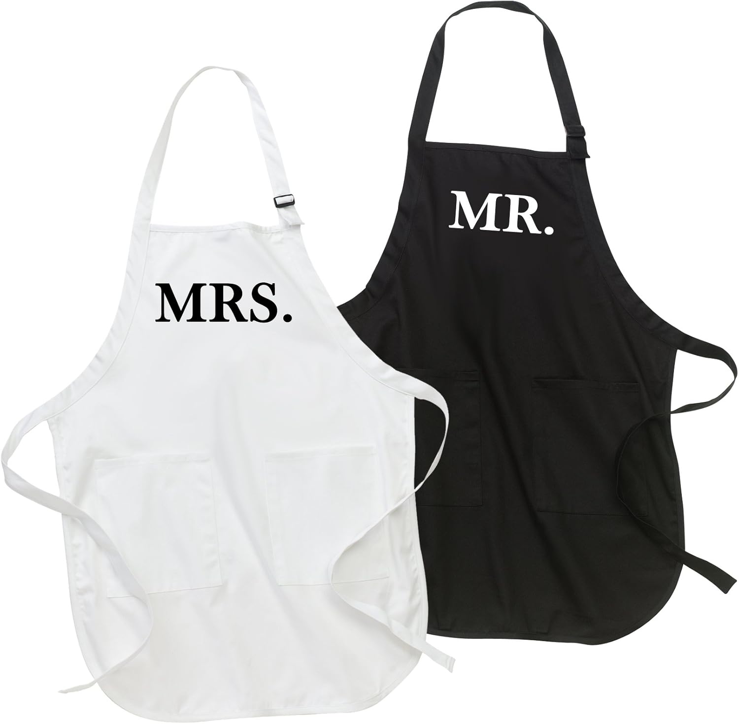 Amazon.com: Classy Bride Mr. and Mrs. Apron Set - Gifts for Couples ...