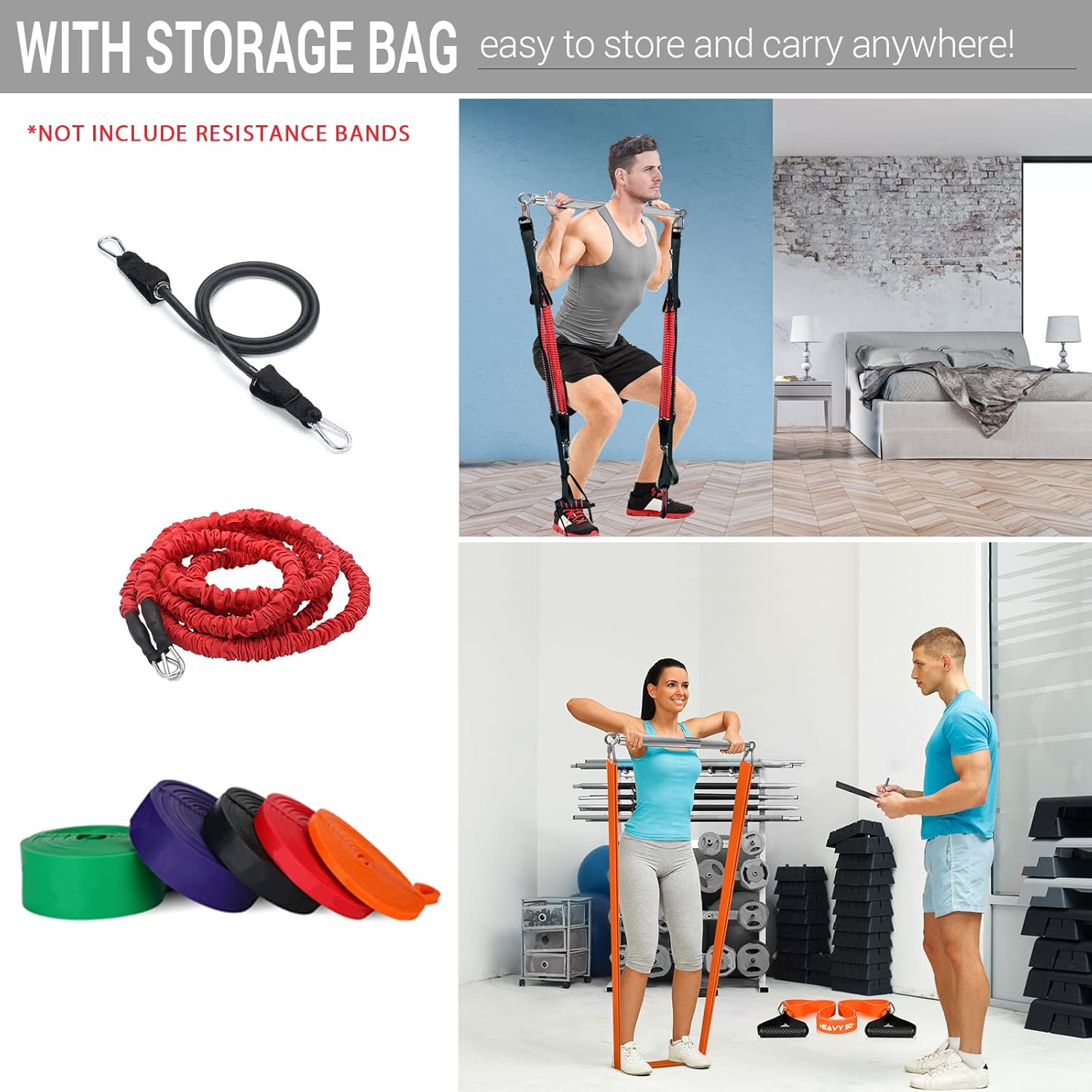 DASKING Detachable Resistance Bands Bar for Full Chile | Ubuy