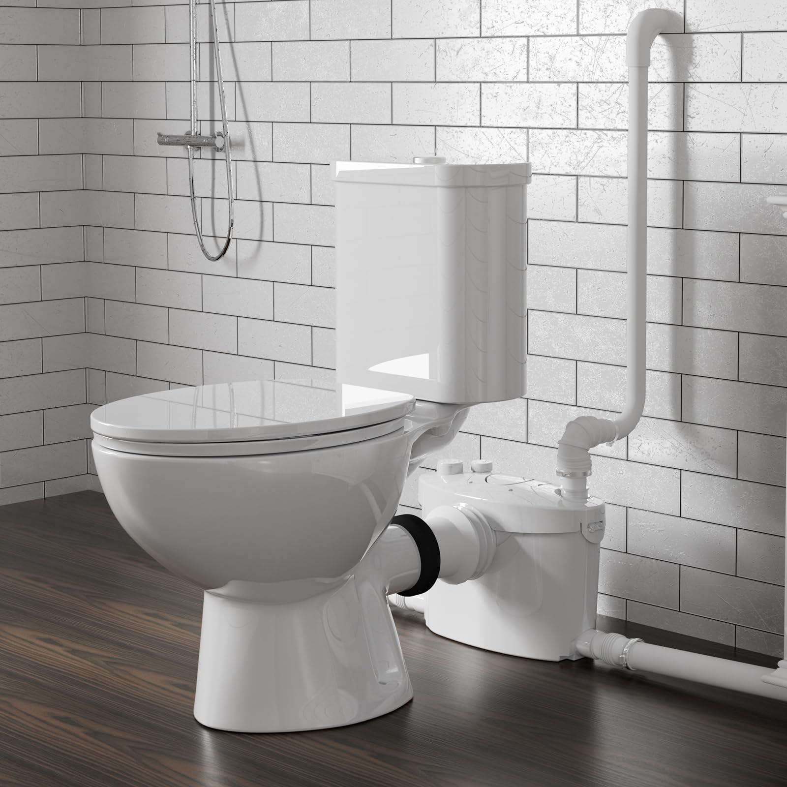 Saniflo SaniPLUS: Macerating Upflush Toilet Kit (with Standard Bowl ...