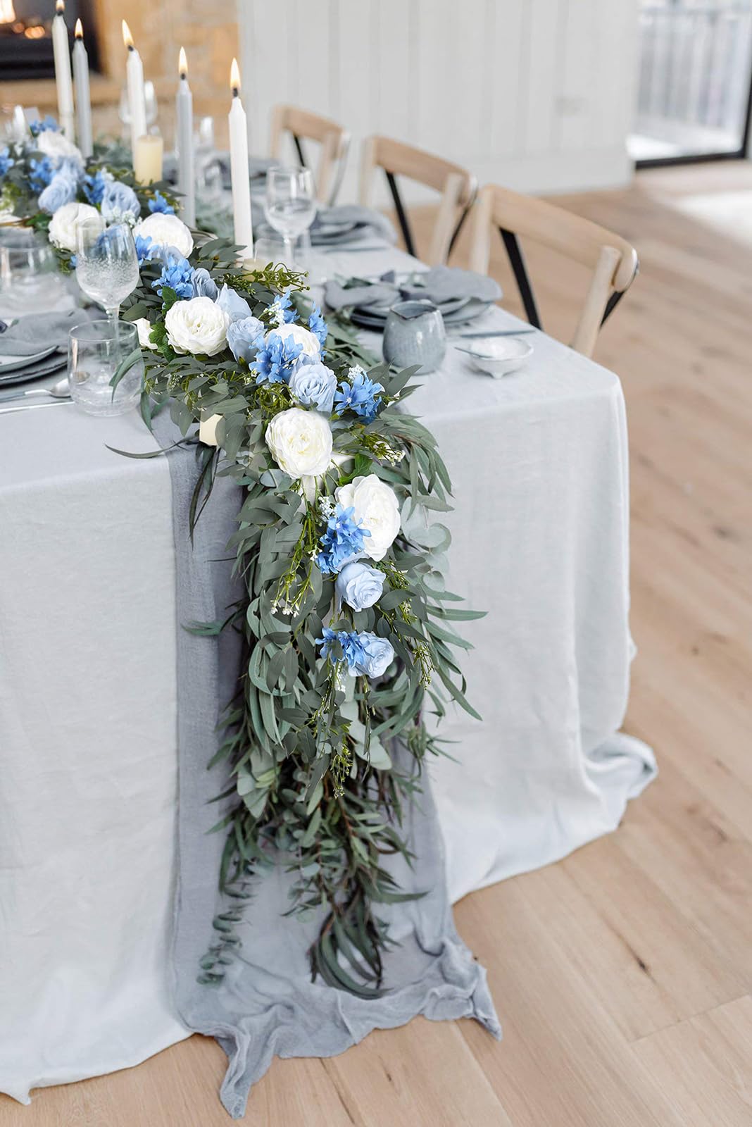 Snapklik.com : DearHouse 2Pack Artificial Peony Flower Garland - 6ft ...