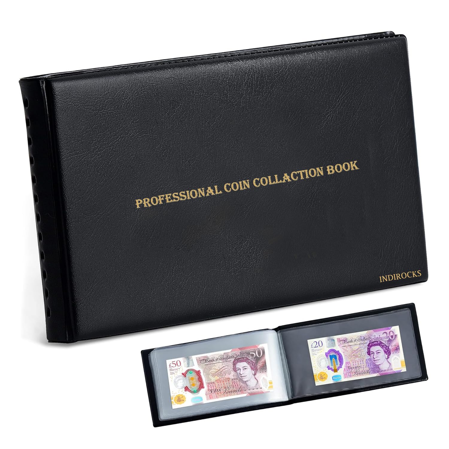 40 Pockets Banknote Currency Collecting Album - 20 Sheets Clear Dollar ...