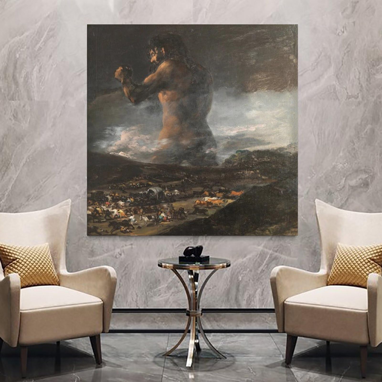 Goya The Colossus The Colossus, C.1808 Wood Print By Francisco Goya