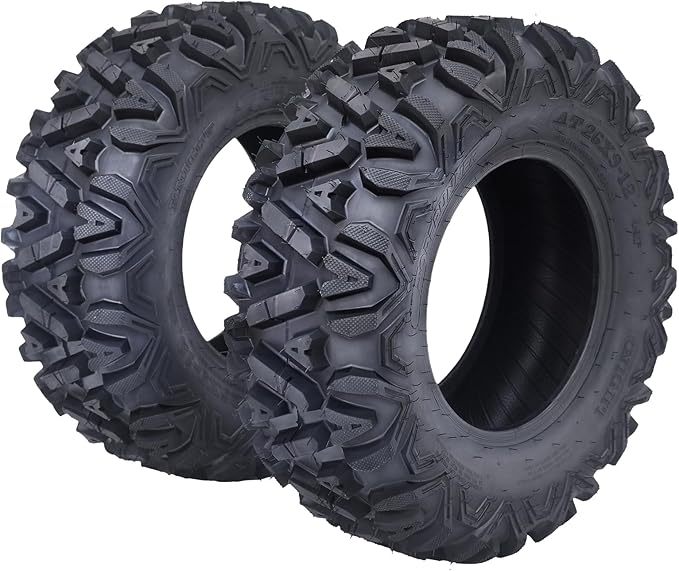 Amazon.com: 25x10x12 ATV Tires (Set of 2), 25x10-12 6PR All Terrain ATV ...