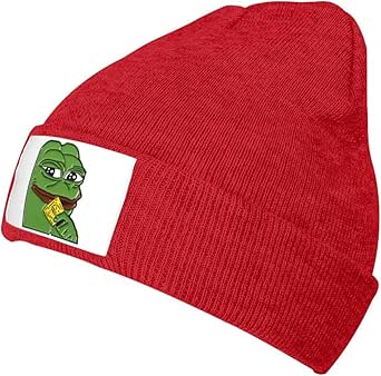 Amazon.com: Pepe The Frog Thinking Stretch Knit Hat for Men Women ...
