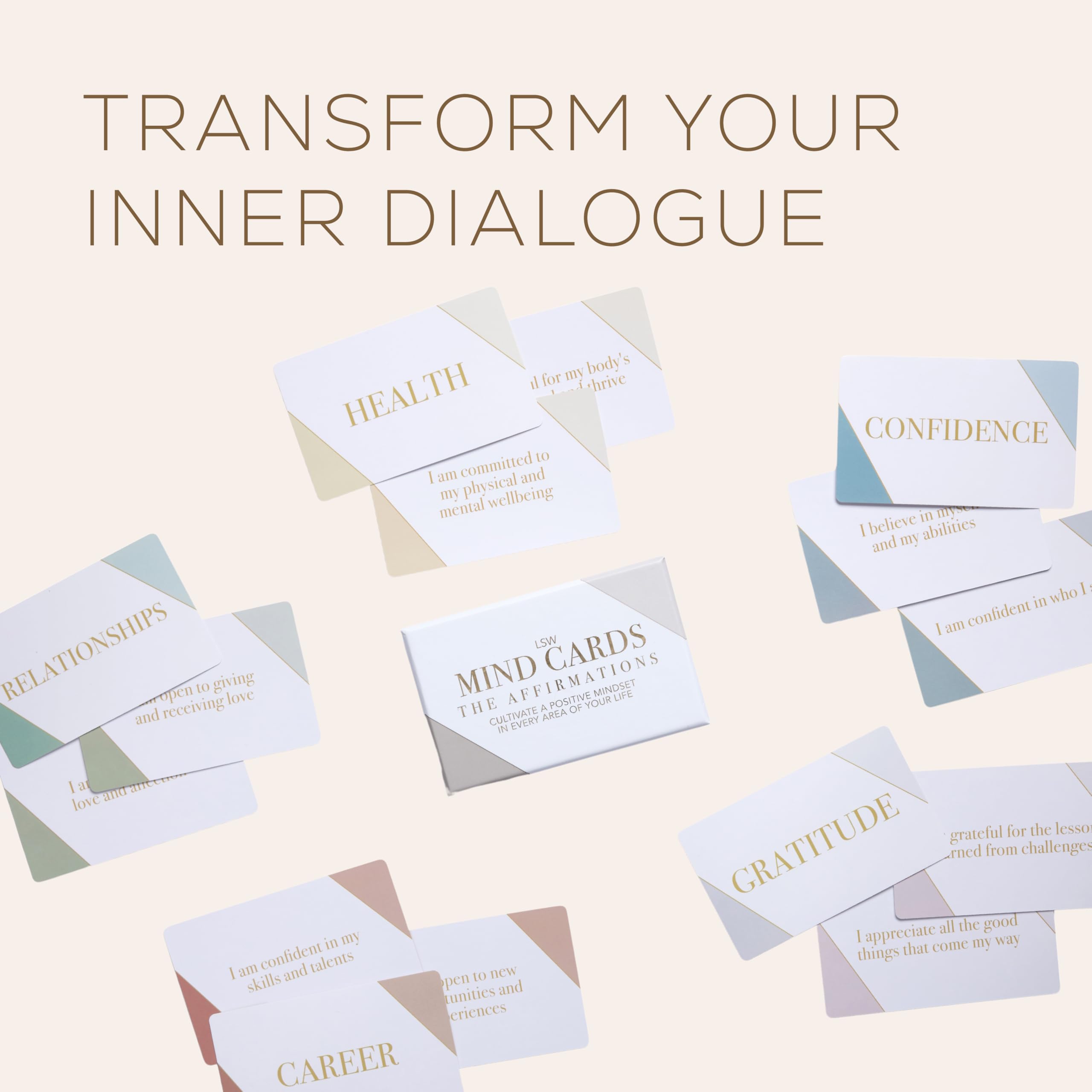 LSW London Positive Affirmation Cards for Personal Growth & Mindset ...