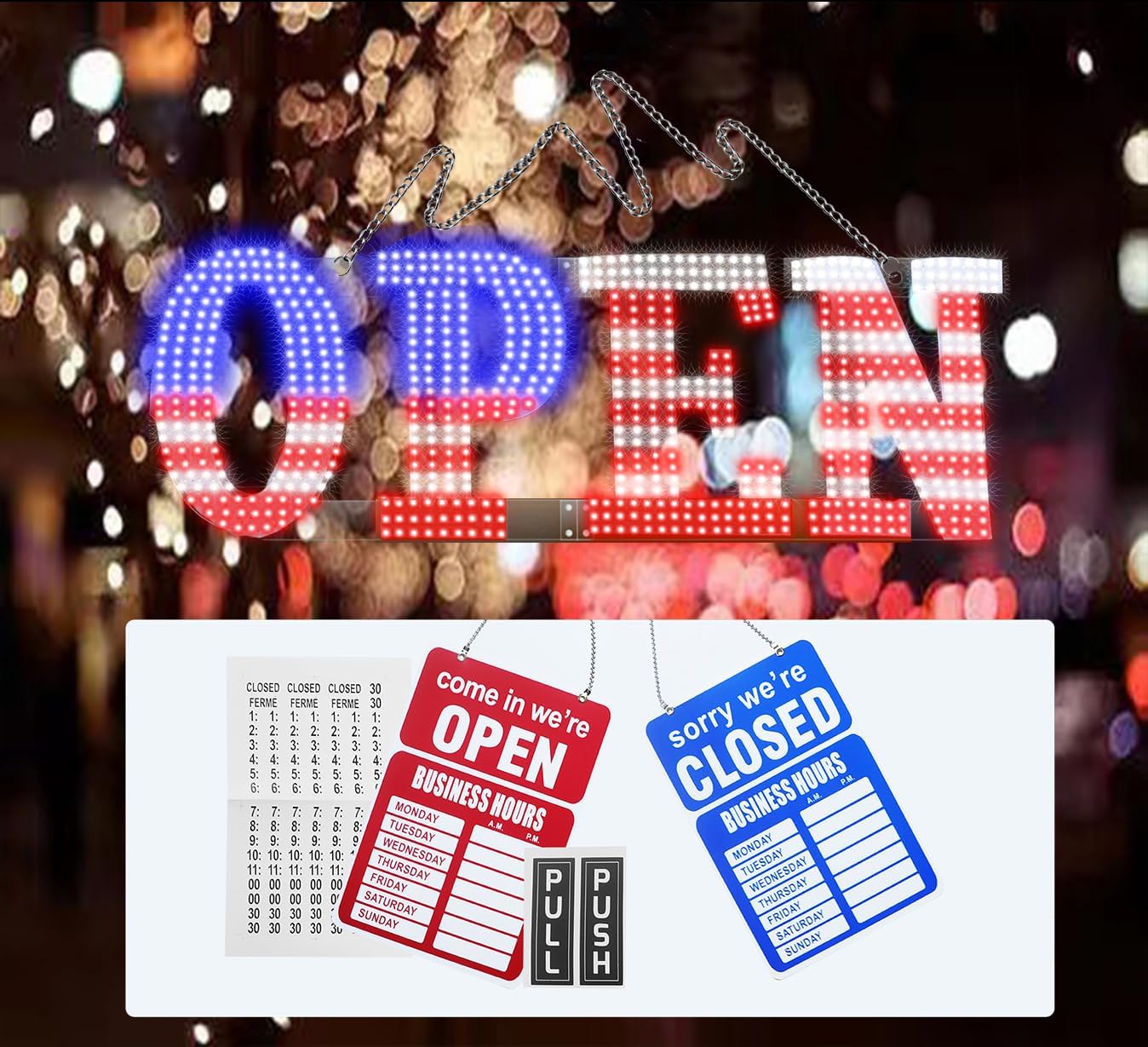 Amazon.com : Open Signs for Business, klassikaline 30" x 10" Ultra ...