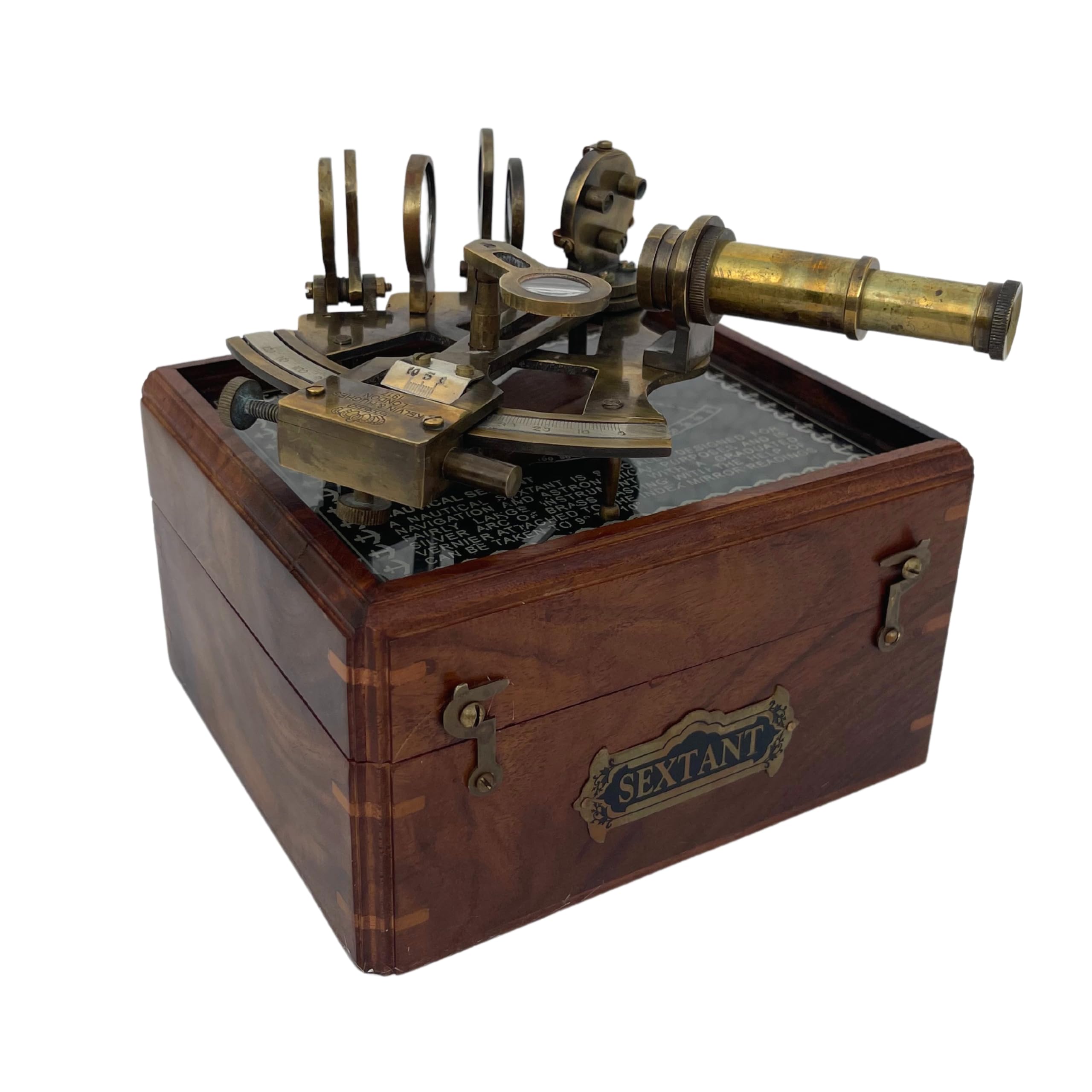 Amazon.com: Medieval Replicas 5 inch Marine Sextant Large Brass ...