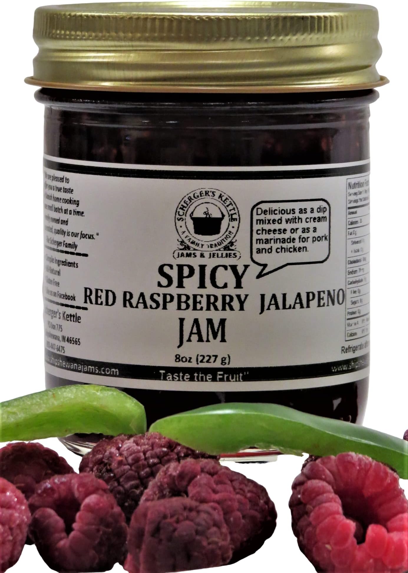 Amazon.com: Spicy Red Raspberry Jalapeno Jam, 8 oz : Grocery & Gourmet Food