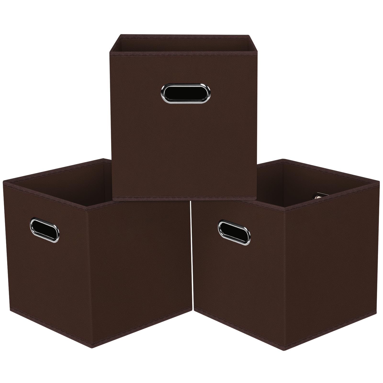 Amazon.com - HEAYEEG Black Foldable Storage Cubes Bins, Fabric Storage ...
