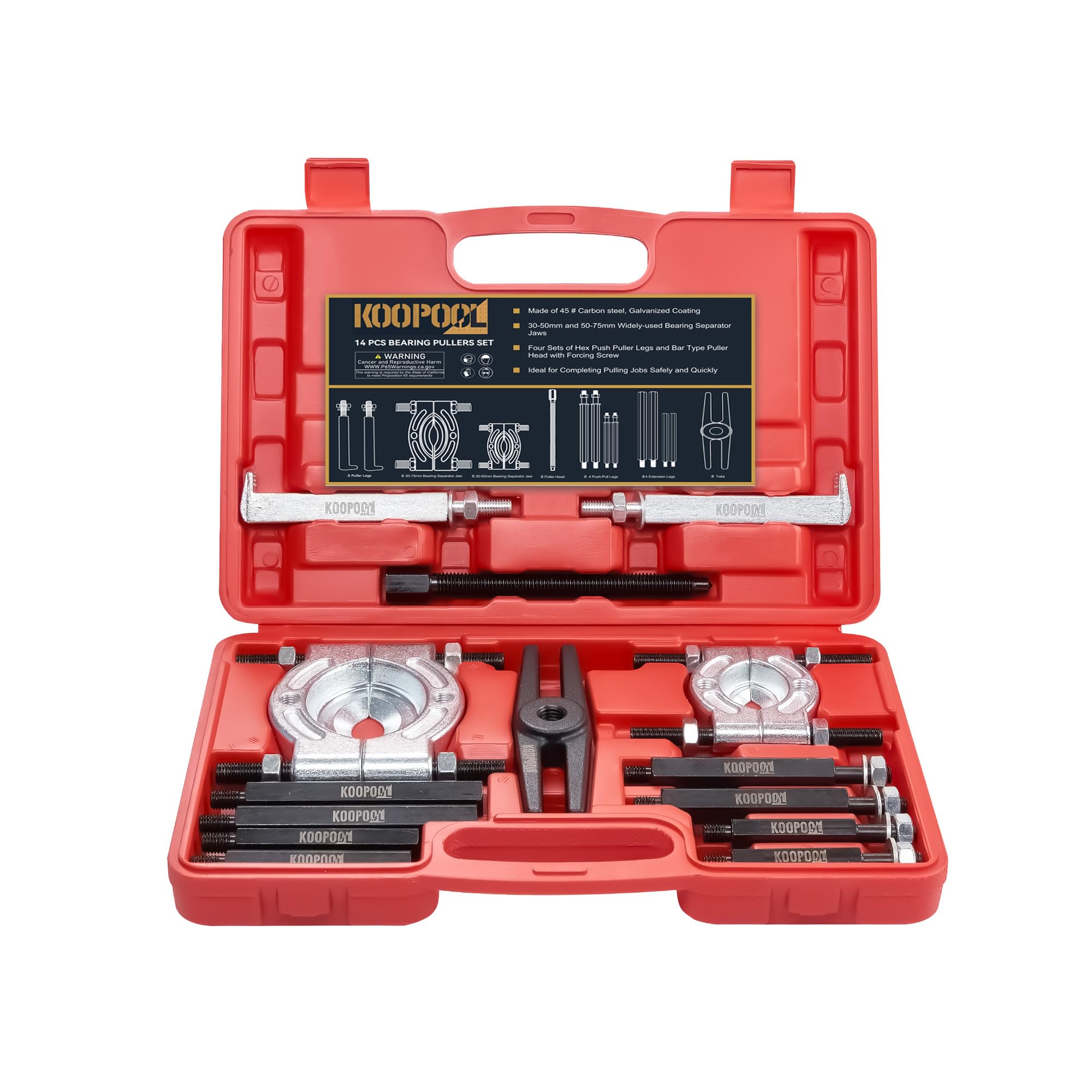 Amazon.com: KOOPOOL Bearing Puller and Splitter Kit, Separator and ...