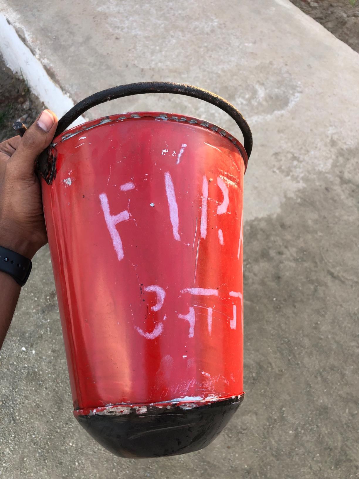 Fire Shape Industries Galvanized-Iron Safety Fire Bucket for Fireplace ...