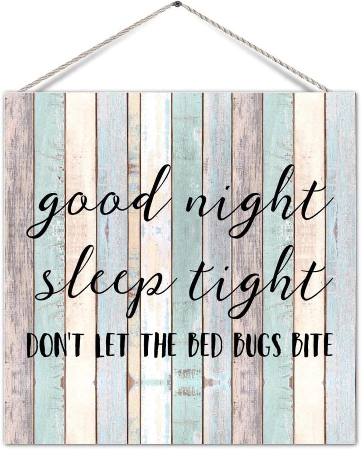 Amazon.com : Wood Pallet Sign Plaque Good Night Sleep Tight Don't Let ...