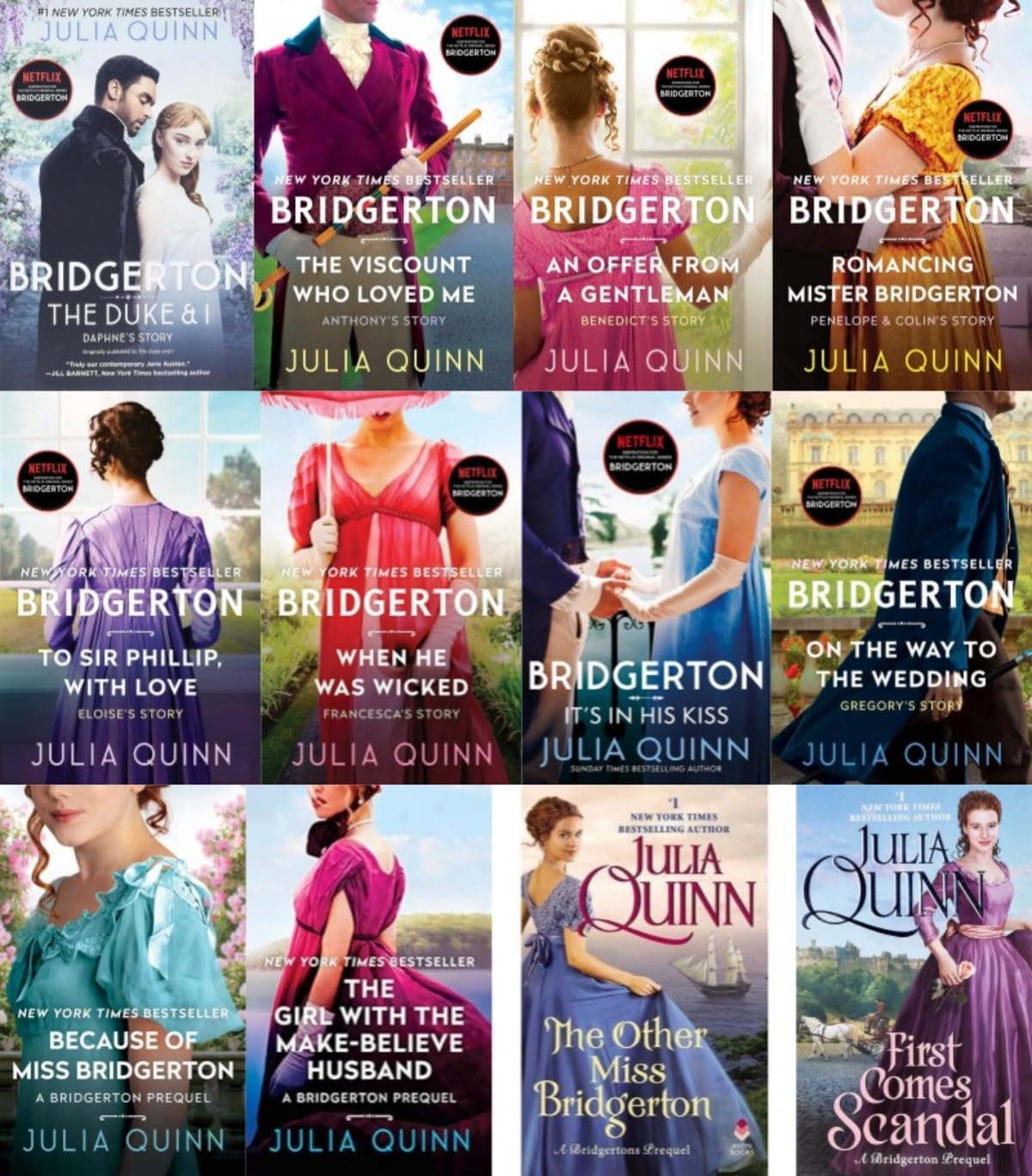 Julia Quinn Bridgertons Family Series Total 12 Books Set (Bridgertons ...