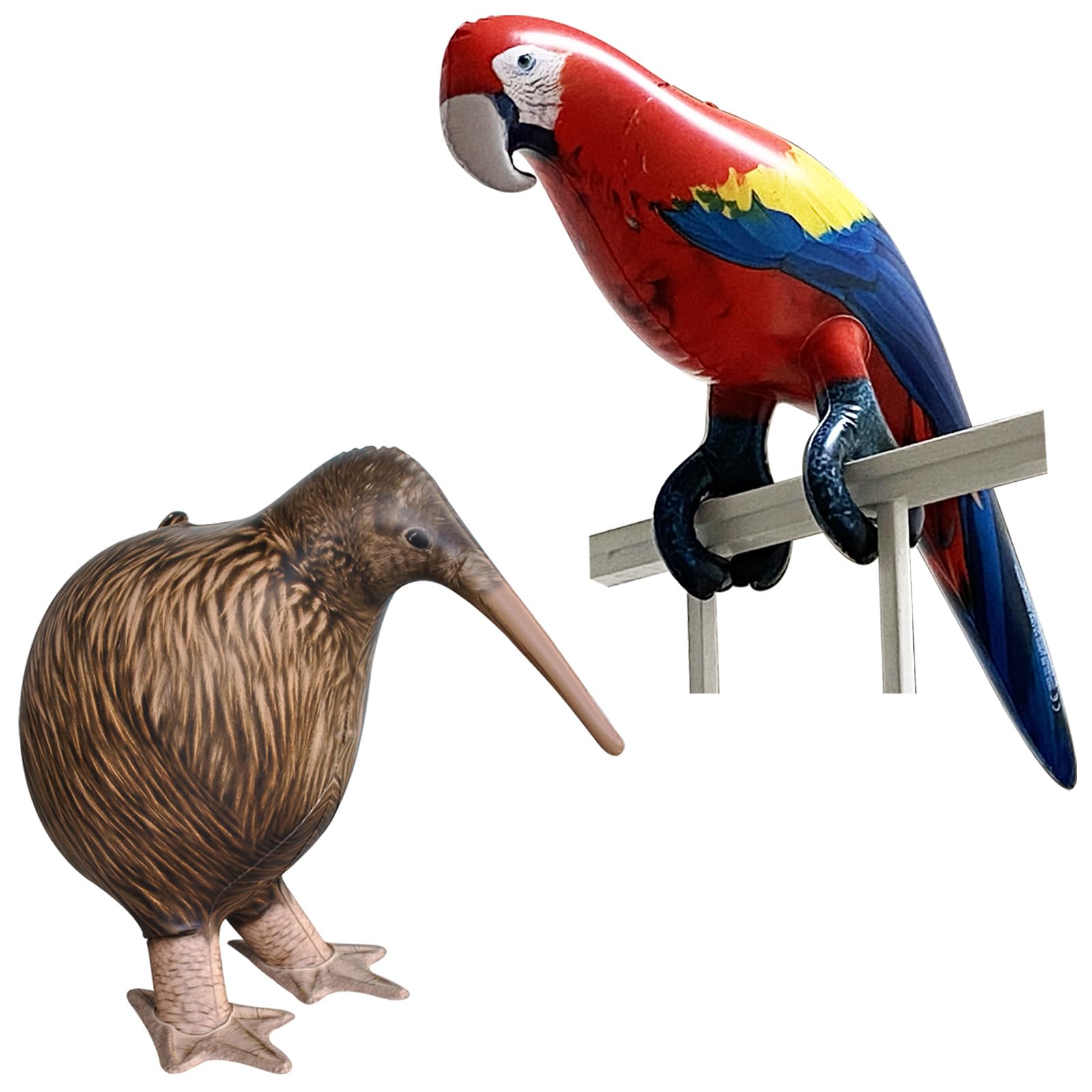 Amazon.com: Wildlife Inflatable Parrot & Kiwi Bird Set Air Plush ...