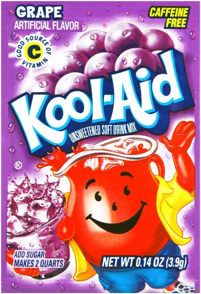 Kool Aid Grape Unsweetened Drink Mix 3.9g Sachet Makes 2 Quarts ...