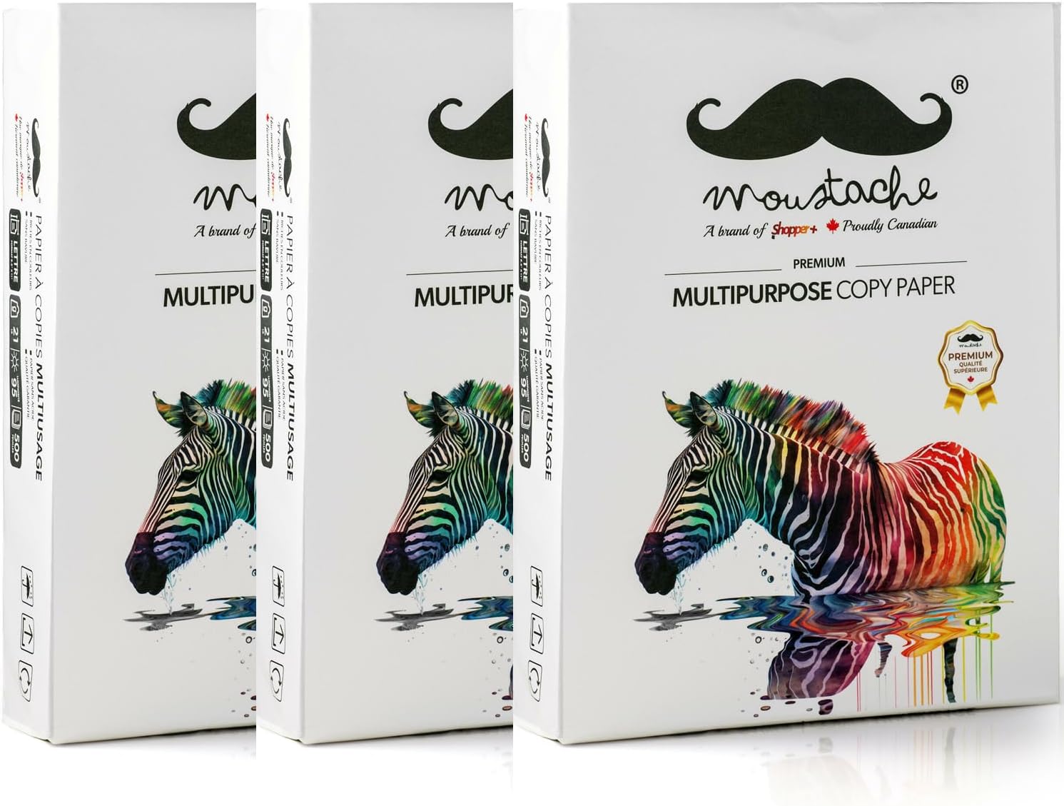 Moustache Premium Multipurpose Printer Paper, 1500 Sheets Copy Copier ...