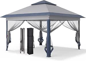 Amazon.com : GDY 11x11 Pop Up Canopy Tent, Outdoor Canopy with Netting ...