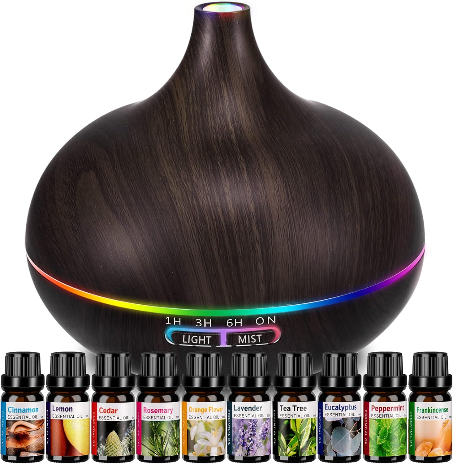 Amazon.com: Aromatherapy Essential Oil Diffuser Set - 550ML Ultrasonic ...