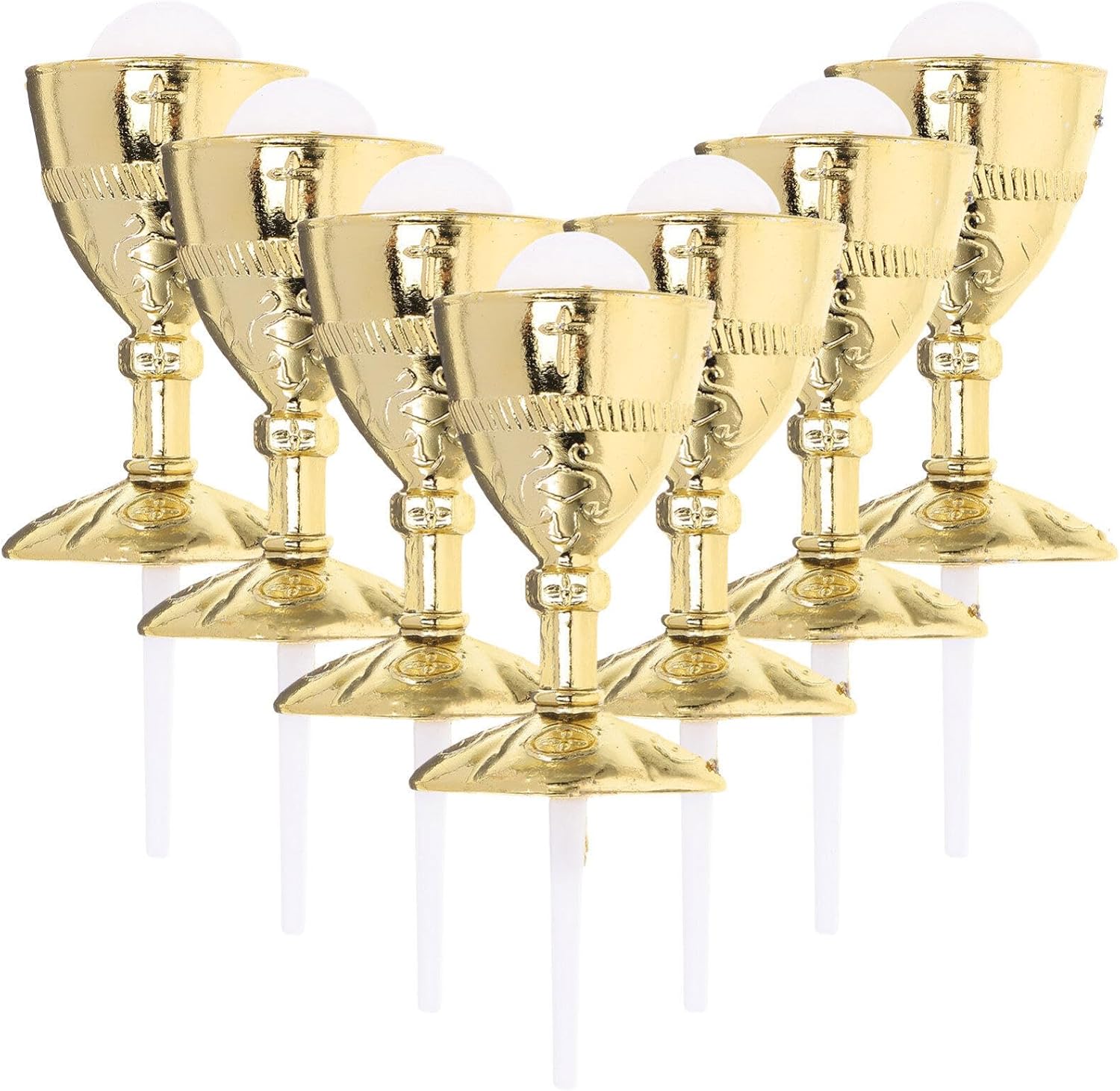 Amazon.com: SOLUSTRE 10pcs Holy Cup Chalice Cup Cake Decoration Gold ...